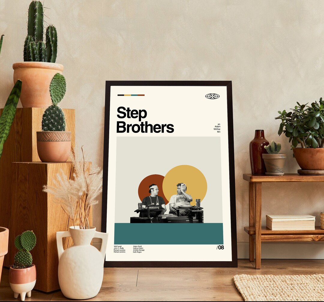 Step Brothers Poster Retro Movie Print Modern Vintage Movie Etsy
