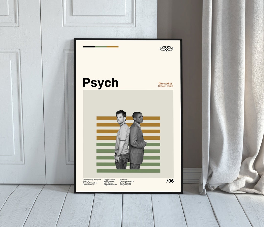 Psych Poster, Psych Tv Series Poster, Psych Print, Retro Movie Poster ...