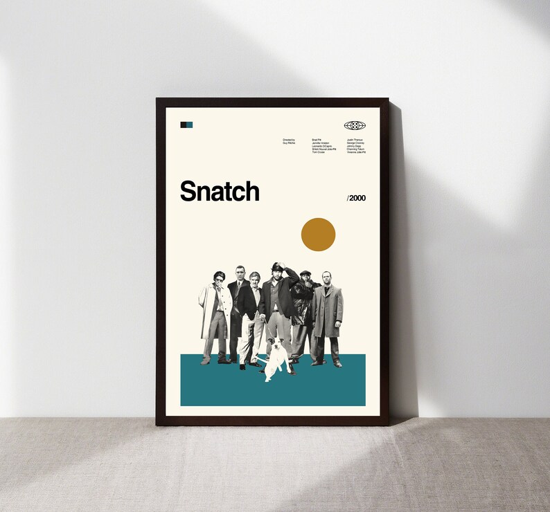 Snatch Poster, Guy Ritchie, Snatch Print, Movie Poster, Midcentury Art ...