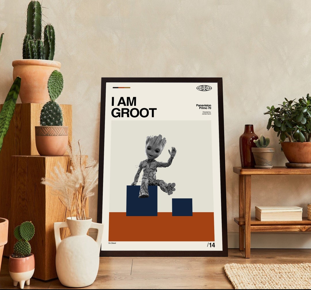 I Am Groot Movie Poster, I Am Groot Poster, I Am Groot Film, Vintage ...