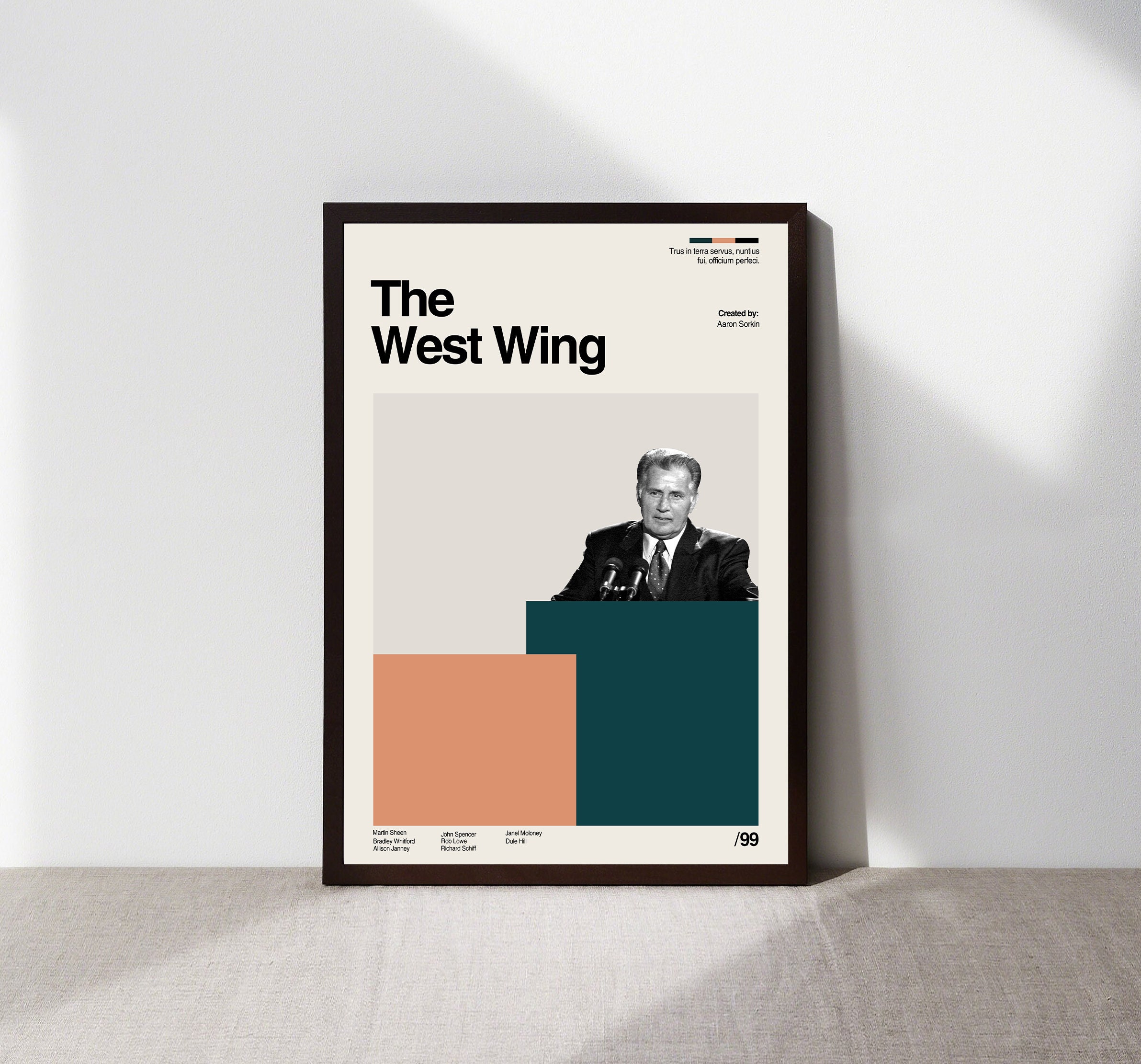 The West Wing Poster, the West Wing Print, Movie Poster, Midcentury Art ...
