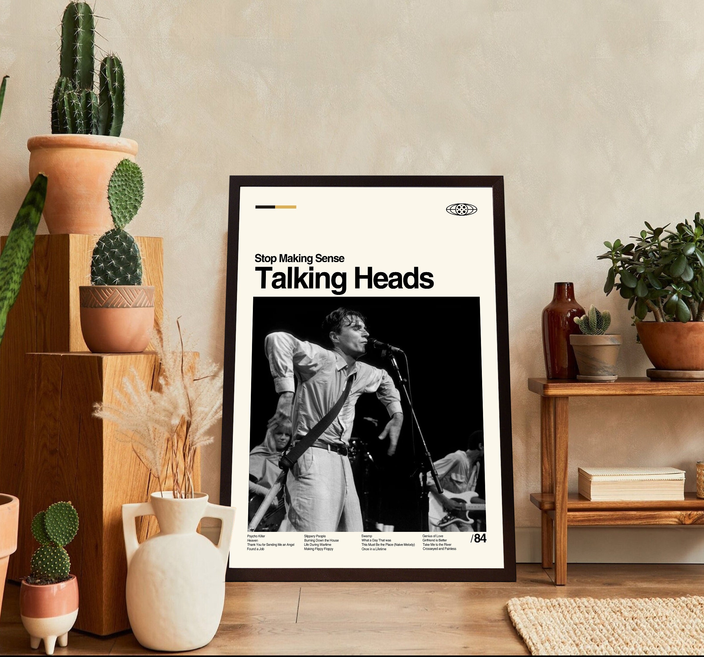 Talking Heads Movie Poster, Stop Making Sense Retro Poster, Retro Movie ...
