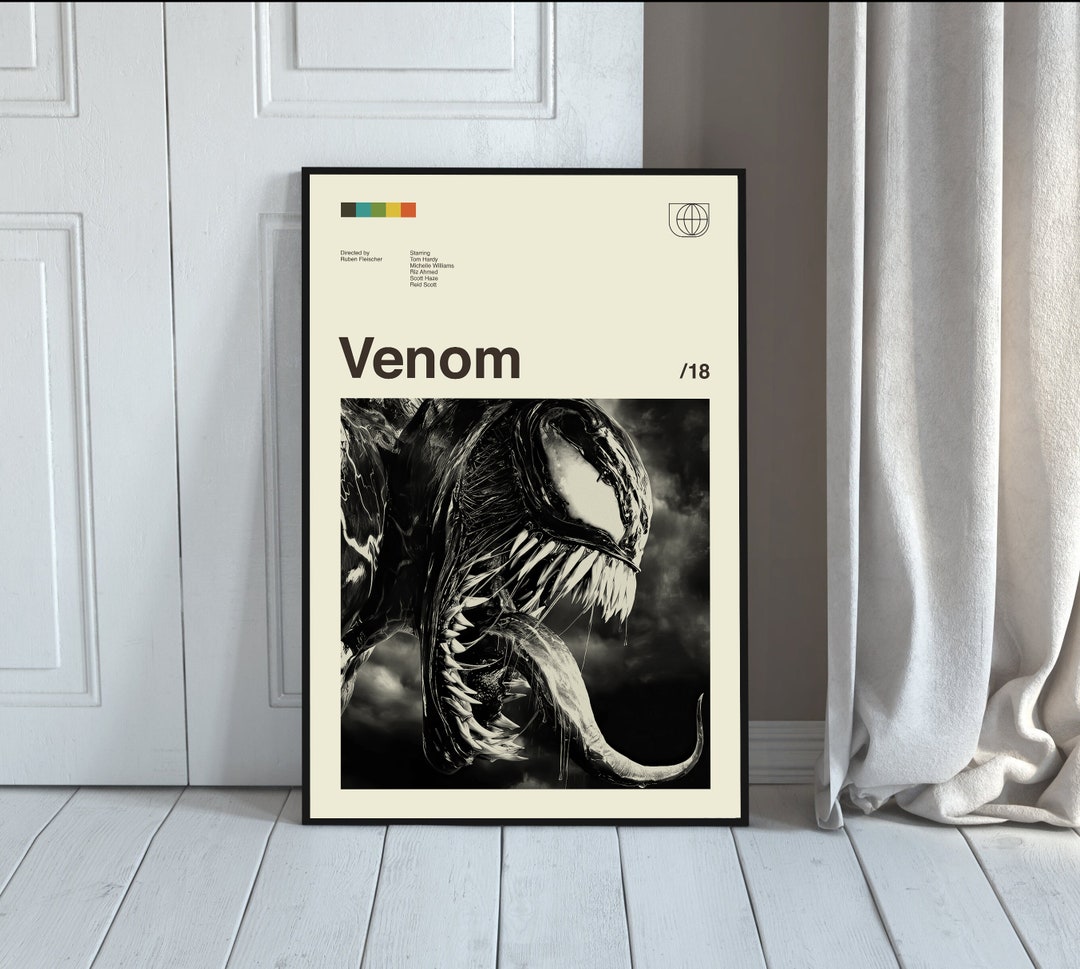 Venom Poster, Ruben Fleischer Marvel, Venom Movie, Retro Poster ...