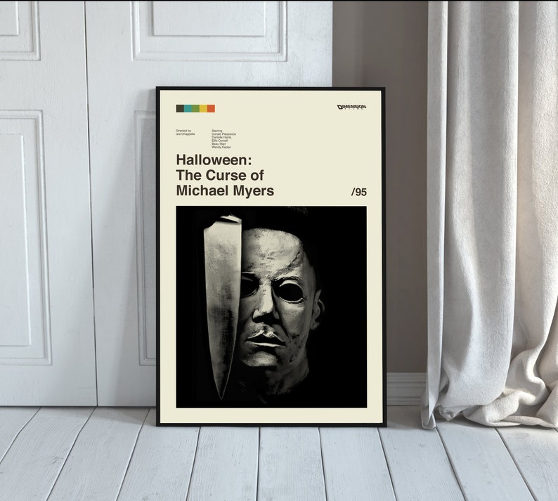 Halloween: the Curse of Michael Myers Poster, Retro Poster, Midcentury ...