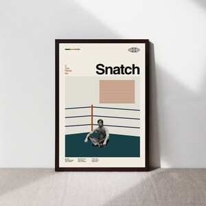 Snatch Poster, Guy Ritchie, Snatch Print, Movie Poster, Midcentury Art ...