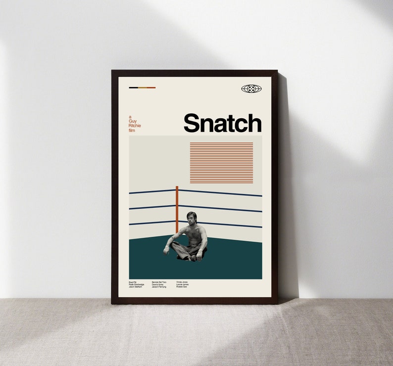 Snatch Poster, Guy Ritchie, Snatch Print, Movie Poster, Midcentury Art ...