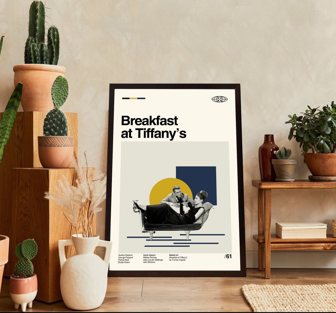 Breakfast at Tiffany's Movie Poster, Midcentury Art, Minimalist Art ...