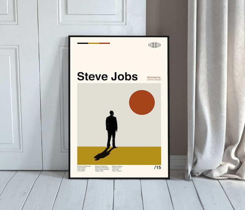 Steve Jobs Poster, Steve Jobs Print, Movie Poster, Midcentury Art ...