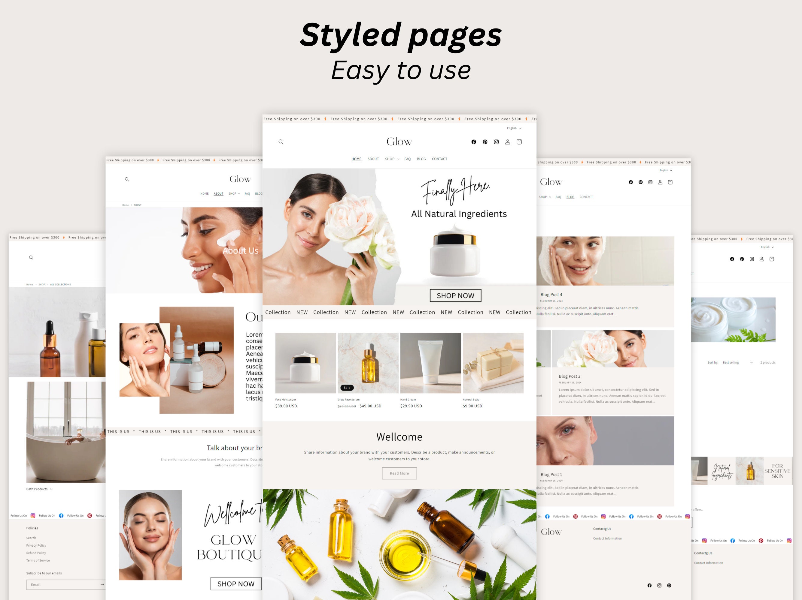 Minimalist Shopify 2.0 Theme Template Elegant Website Template ...