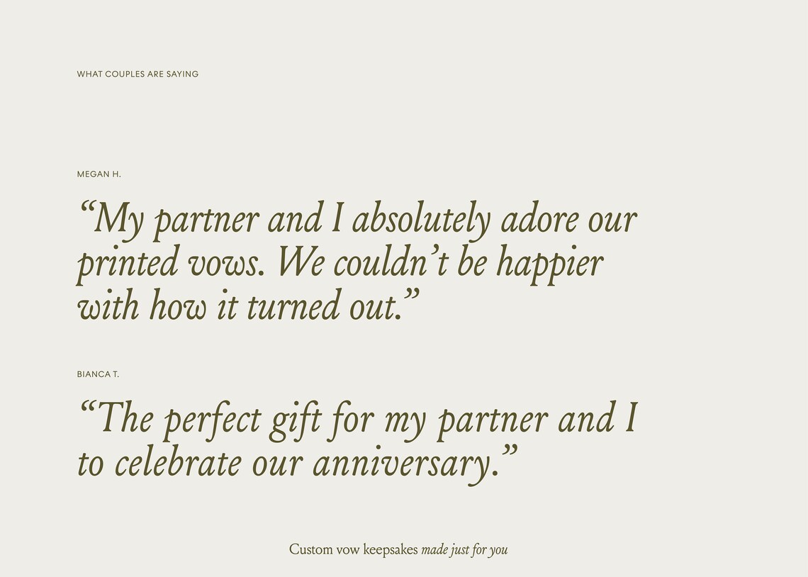Wedding Vows Print First Anniversary Gift for Couple Vow Print Wedding ...