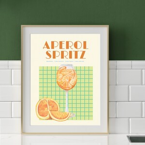 Watercolor Aperol Spritz Bar Cart Art aperol Spritz Printable - Etsy