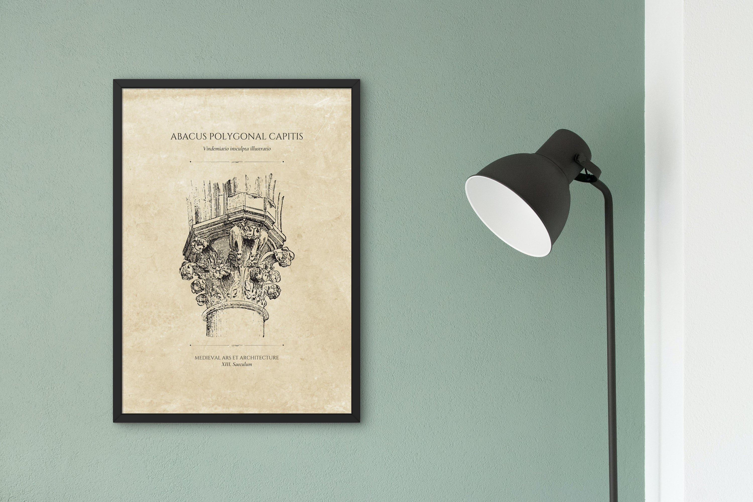 Medieval Architecture Drawing Art Prints: Renaissance Column Set ...