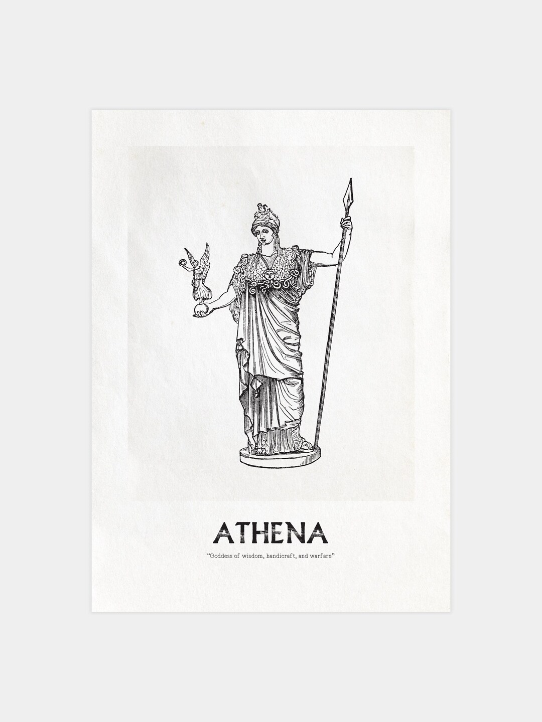 The Twelve Olympians: Goddess Athena Poster | Greek Mythology Poster ...