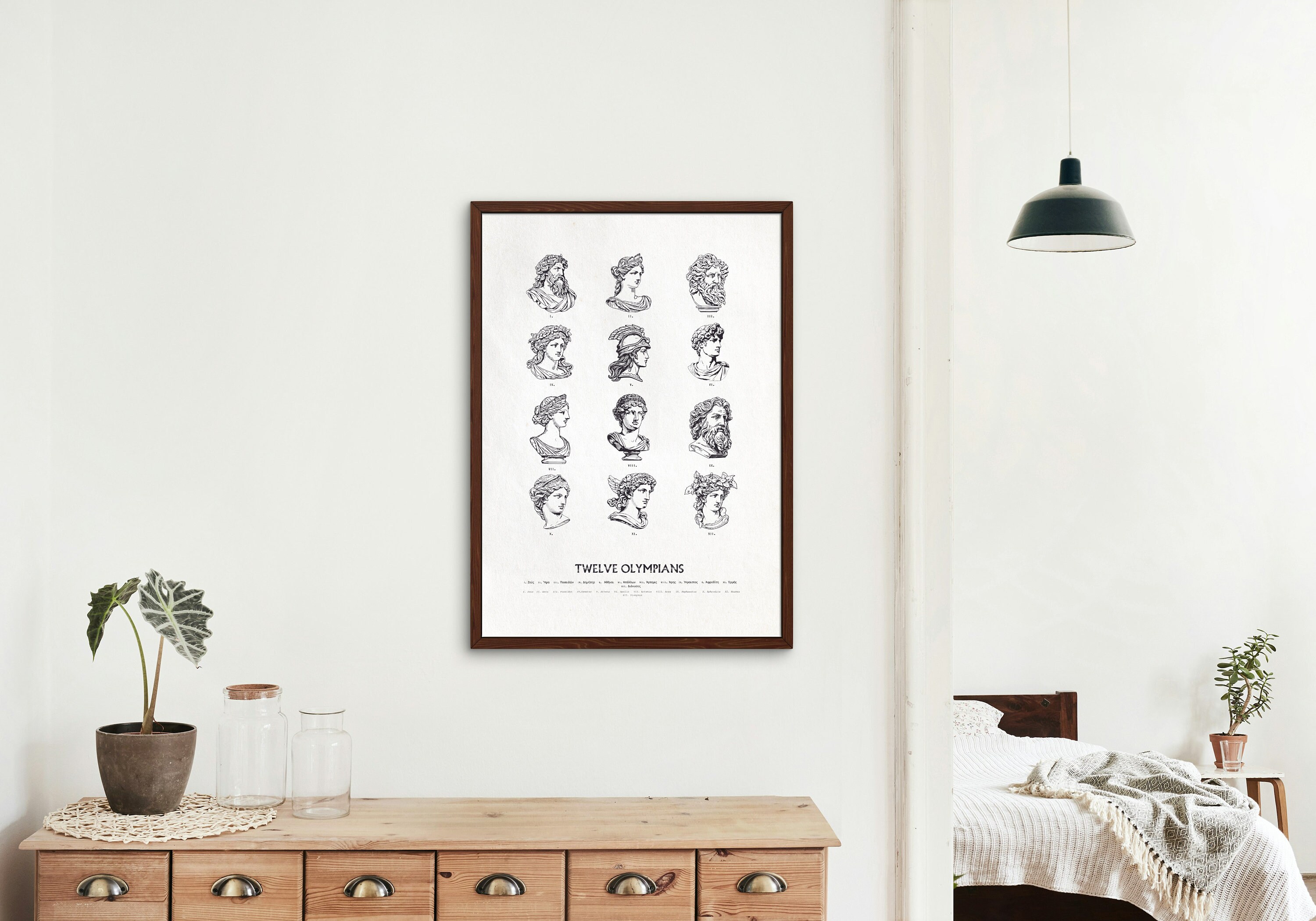 Greek Mythology Poster Gods and Goddesses Twelve Olympians of Greek ...