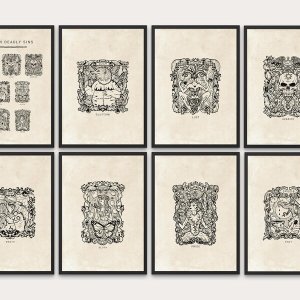 Seven Deadly Sins - Etsy