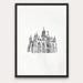 Gothic Cathedral Line Art Prints: Architectural Sketch Set of 13 ...