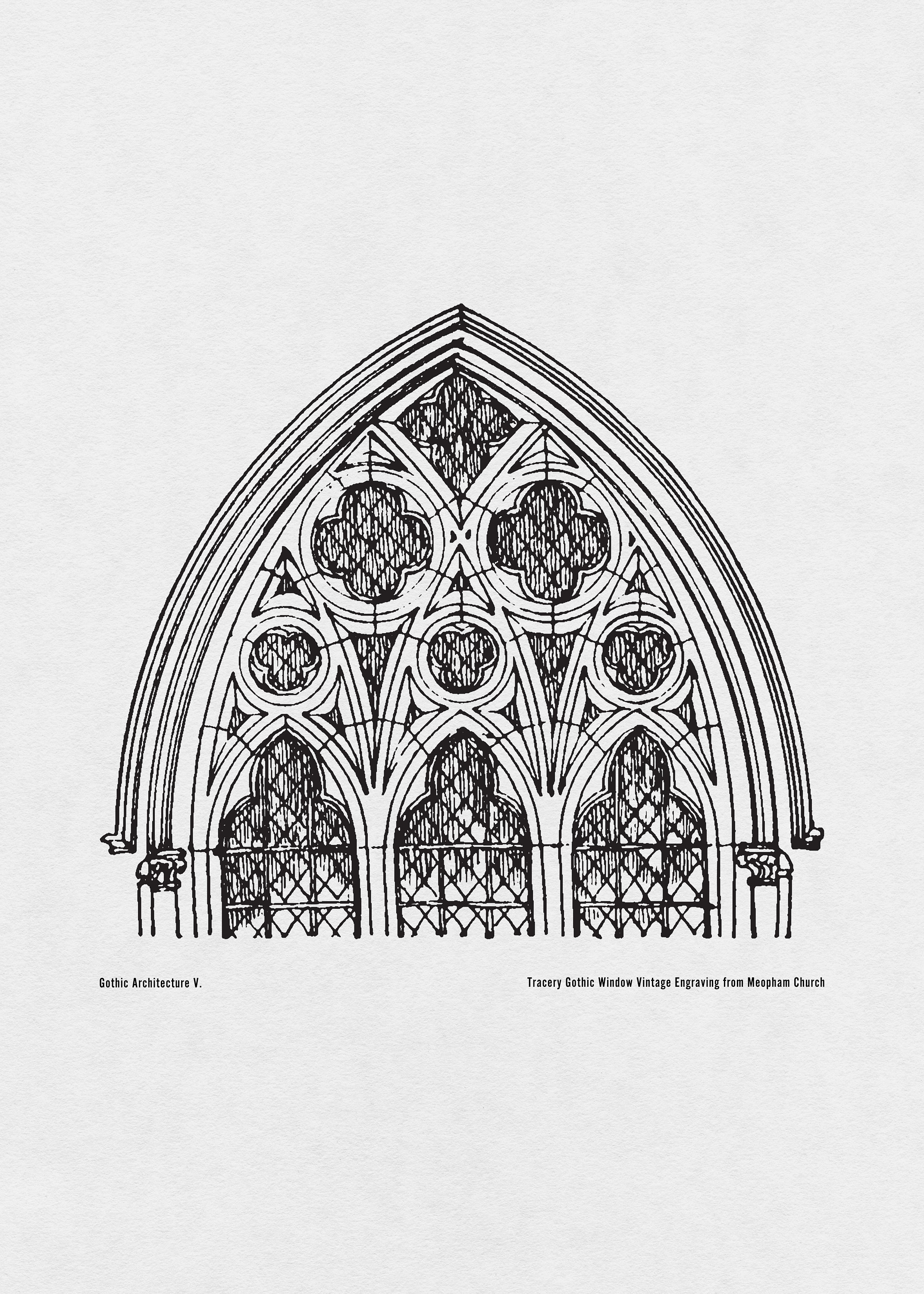 Gothic Architecture Print Set of 6 Architectural Drawing Gothic Art ...