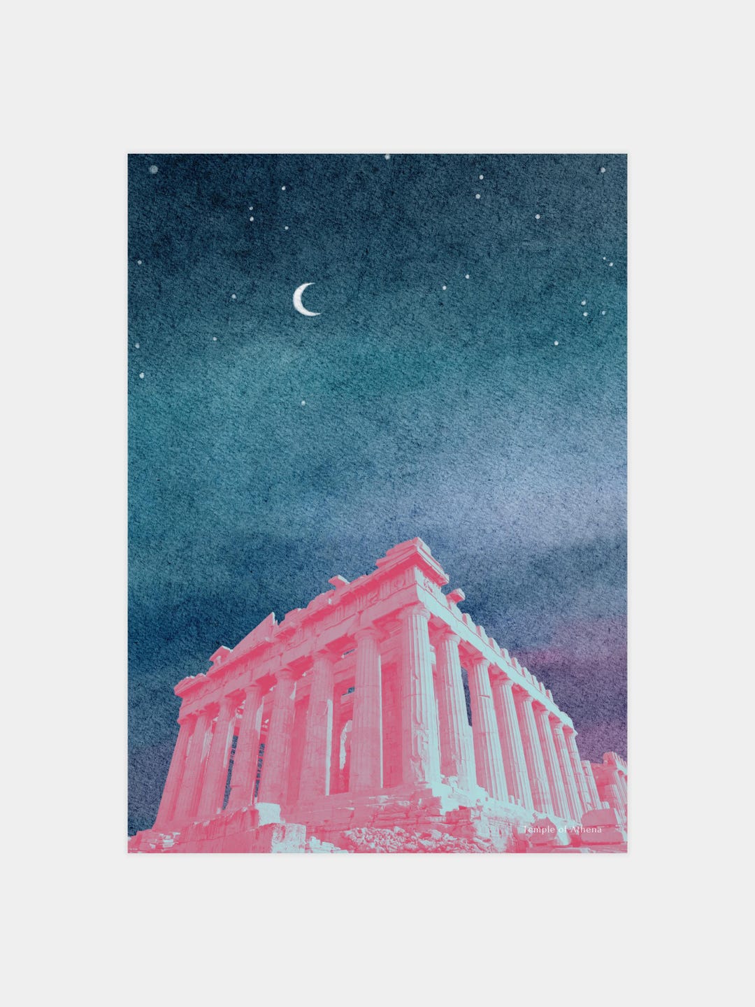 Temple of Athena Poster | Greek Mythology Poster | Greece Temples Wall ...