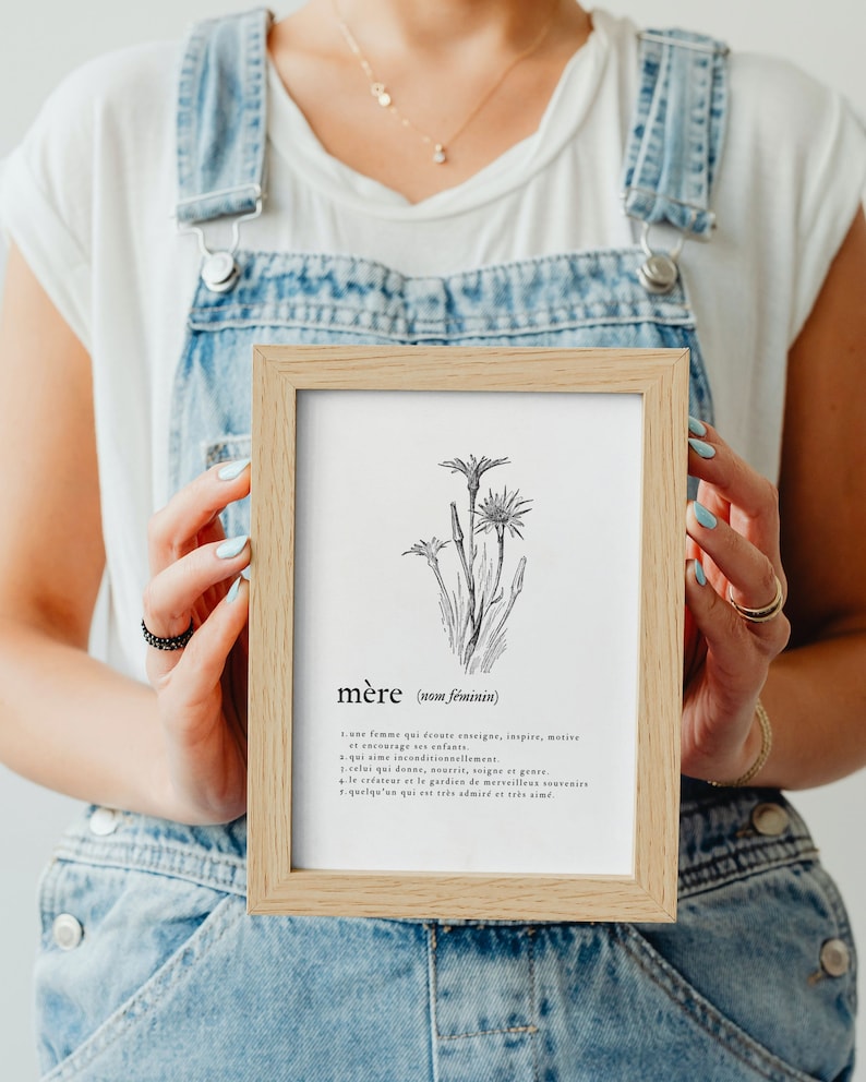 Mother Definition Printable Poster Wall Art Mother Definition Floral ...