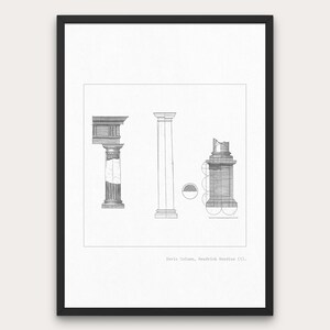 Baroque Style Architectural Drawing Print Set of 3 | Architectural ...