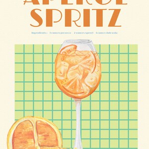 Watercolor Aperol Spritz Bar Cart Art aperol Spritz Printable - Etsy