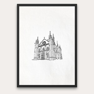 Gothic Cathedral Line Art Prints: Architectural Sketch Set of 13 ...