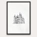 Gothic Cathedral Line Art Prints: Architectural Sketch Set of 13 ...