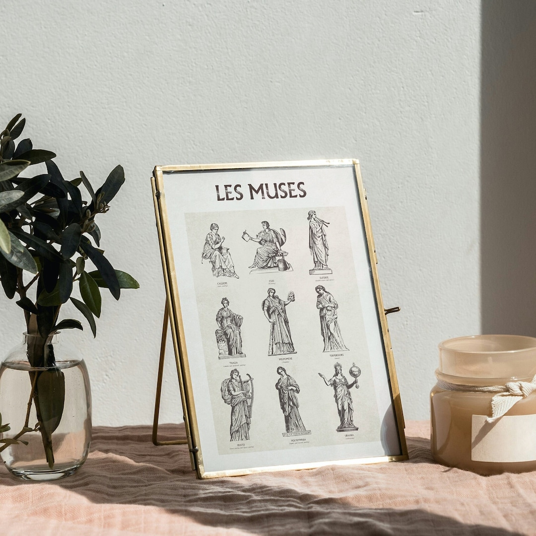 Les Muses Printable Poster the Nine Muses of Greek Mythology Poster Les Muses Mythological ...