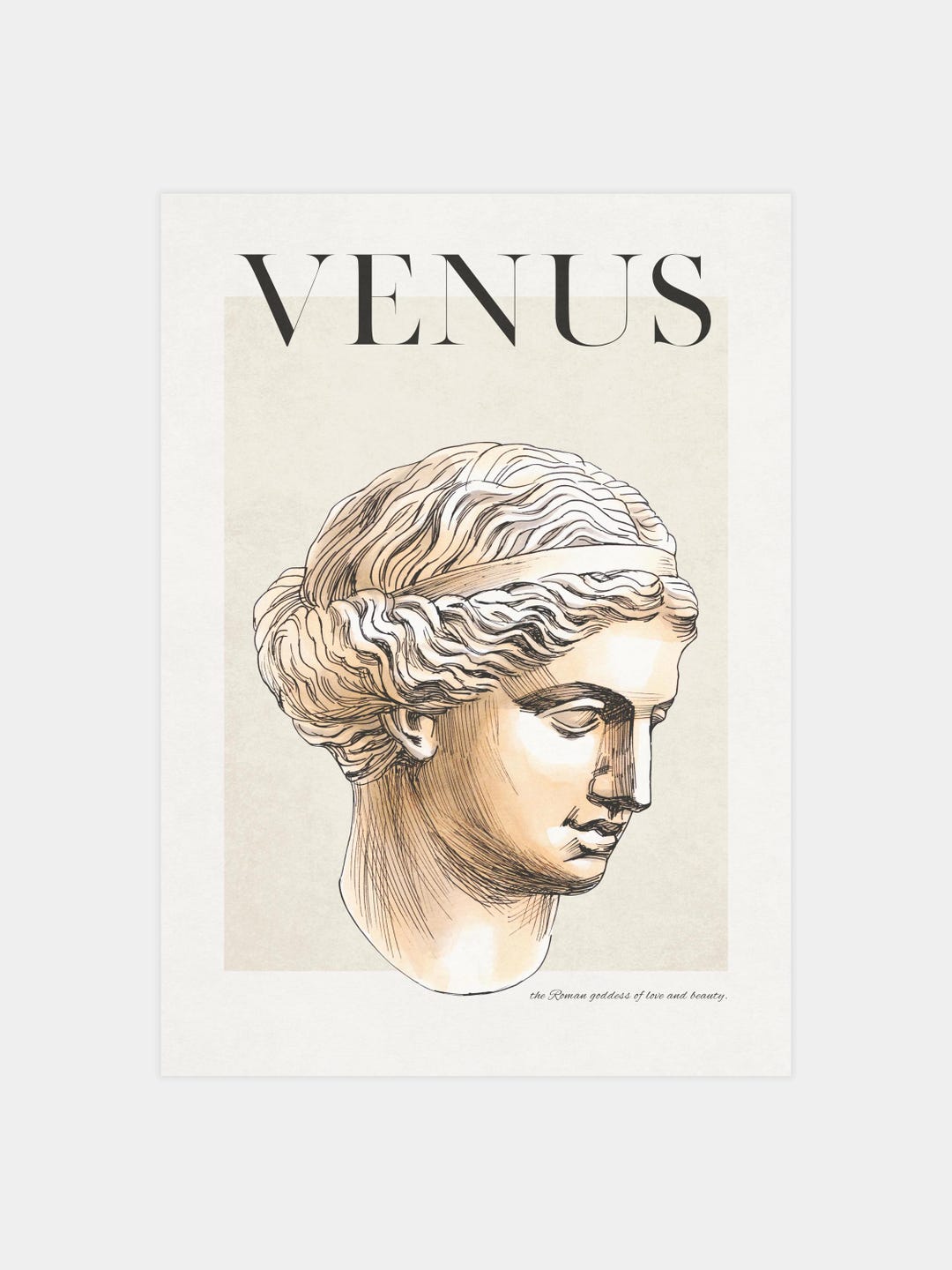 Venus Portrait Printable Poster | Ancient Roman Goddess Mythological ...