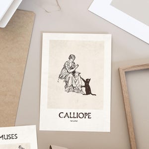 The Muse of Greek Mythology: Calliope Poster With Mystic Cat | Les ...