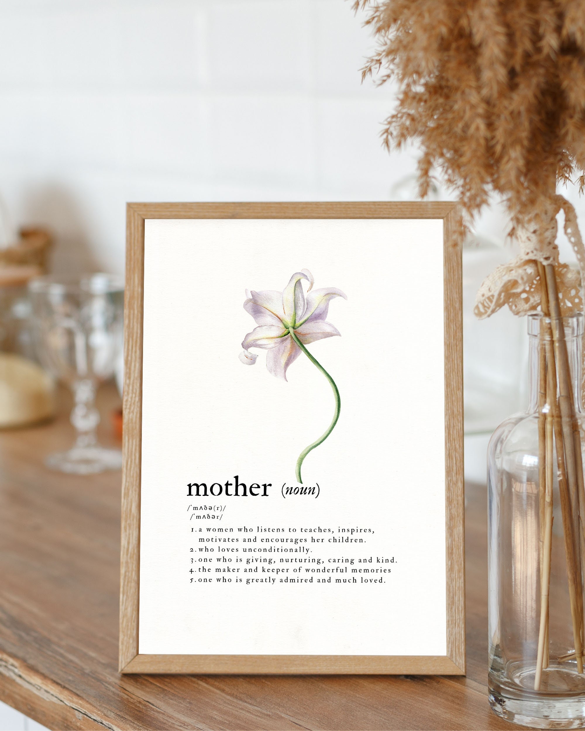 Mother Definition Printable Poster Wall Art Mother Definition - Etsy