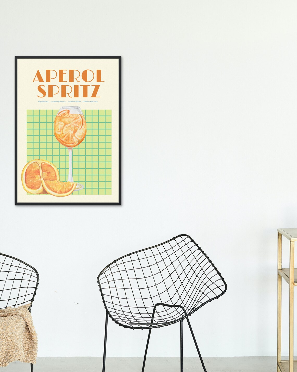 Watercolor Aperol Spritz Bar Cart Art aperol Spritz Printable - Etsy