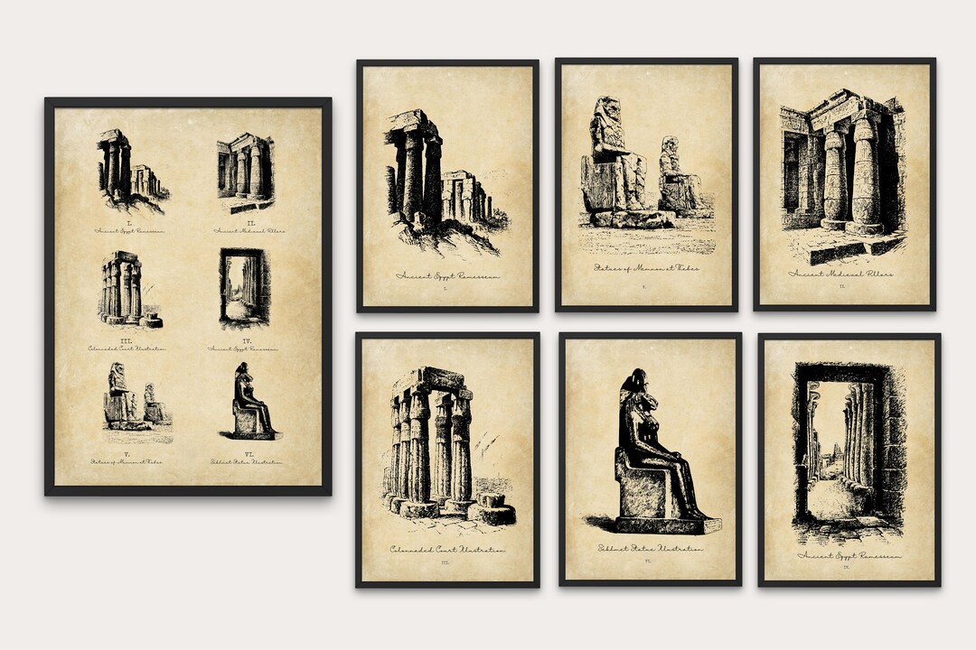 Ancient Egyptian Architecture Wall Art | Printable Egyptian Temple ...