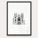 Gothic Cathedral Line Art Prints: Architectural Sketch Set of 13 ...