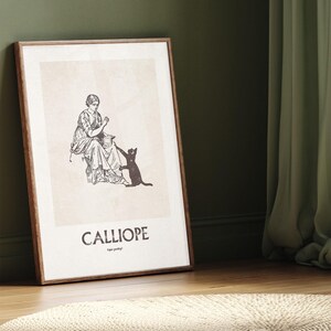 The Muse of Greek Mythology: Calliope Poster With Mystic Cat | Les ...