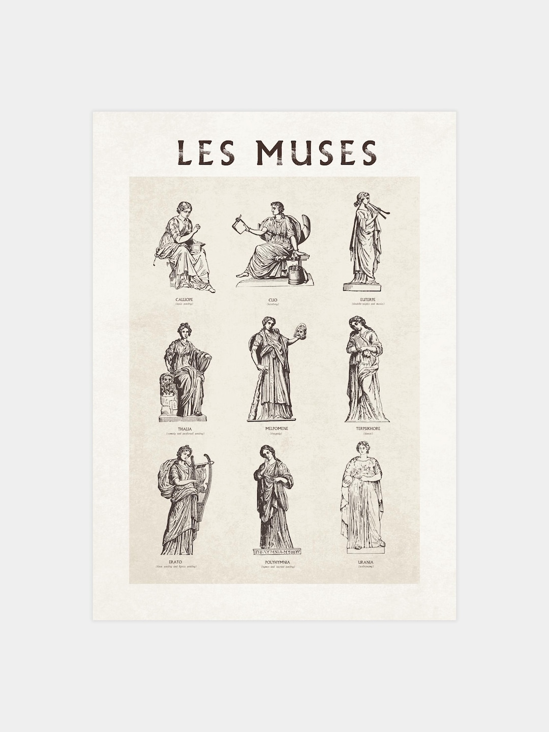 Les Muses Poster: Nine Muses of Greek Mythology (digital Download) - Etsy