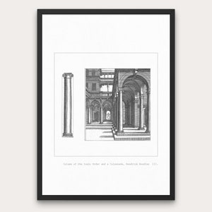 Baroque Style Architectural Drawing Print Set of 3 | Architectural ...