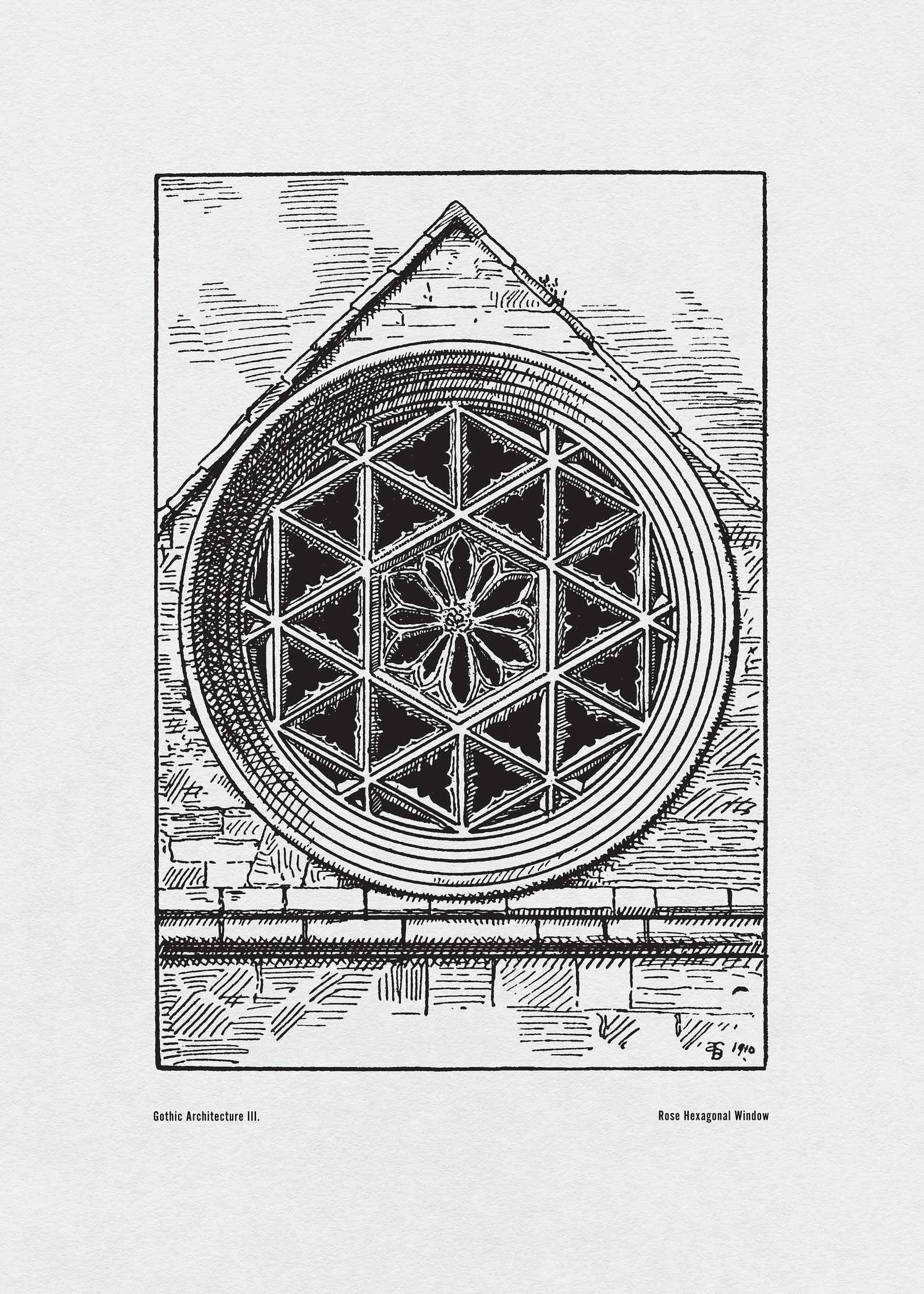 Gothic Architecture Print Set: Ancient Building Drawings (digital ...