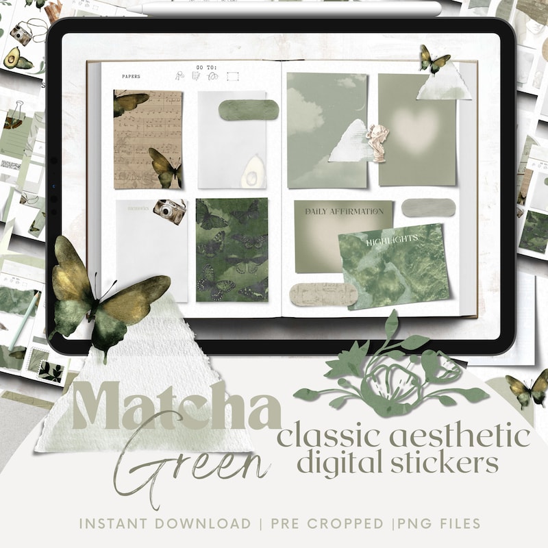 Aesthetic Green Sticker - Etsy