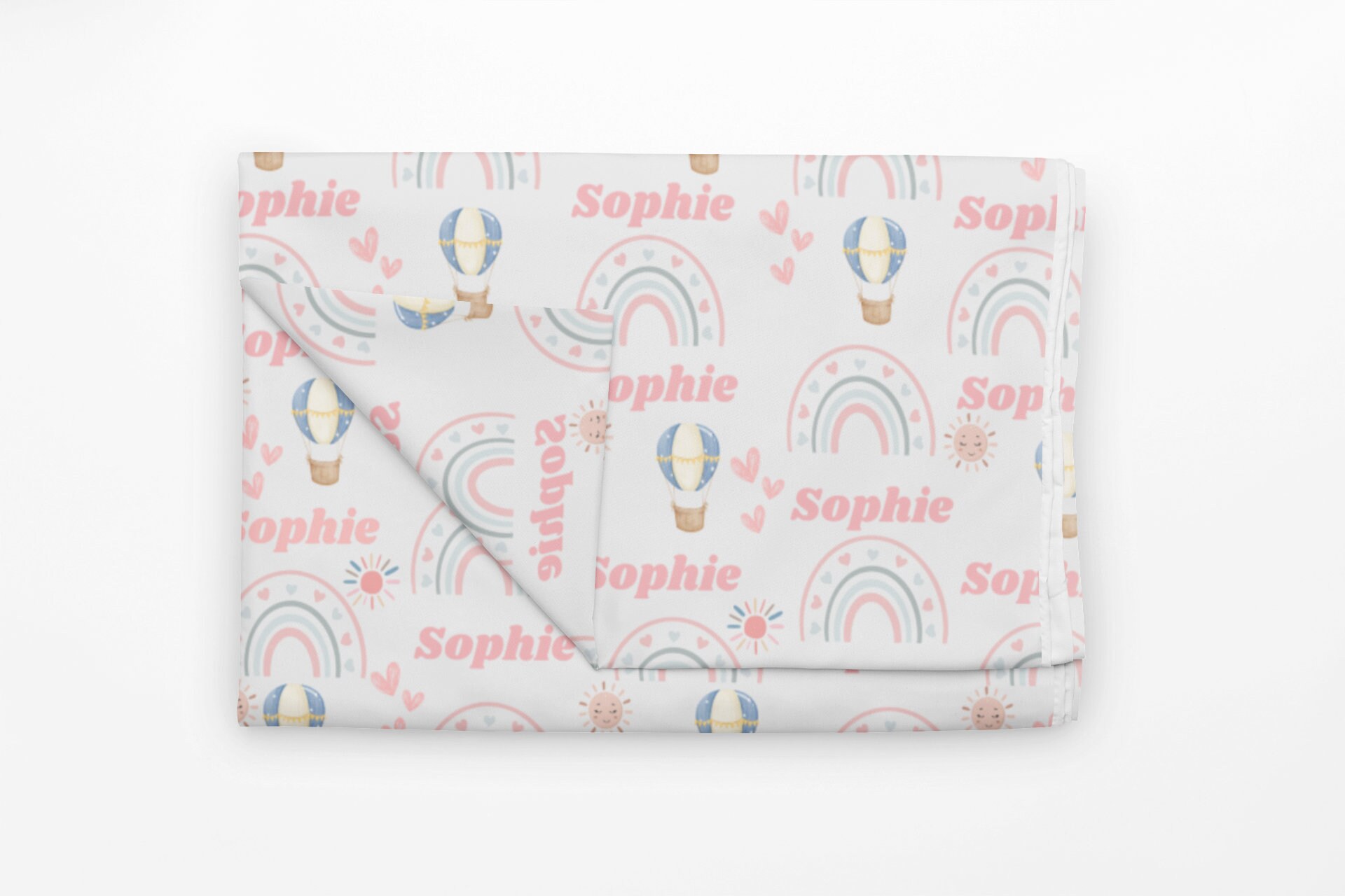 Personalized Rainbow Cuddle Blanket for Baby & Kids Custom Name Blanket ...