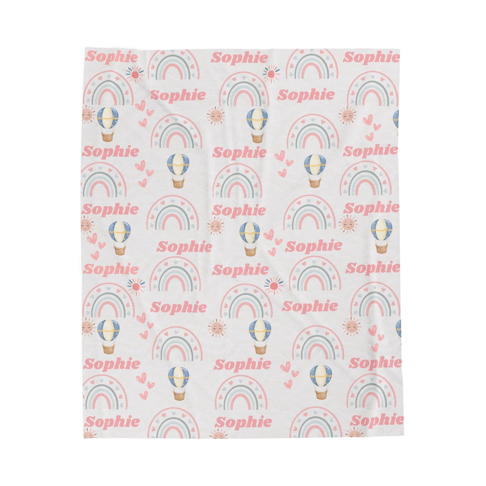 Personalized Rainbow Cuddle Blanket for Baby & Kids Custom Name Blanket ...
