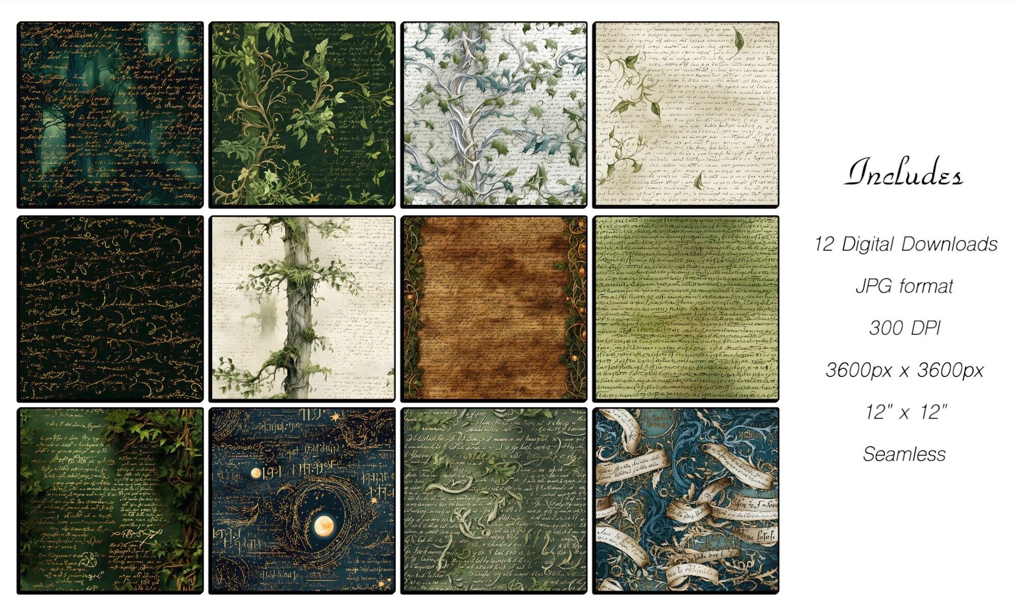 Lord of the Rings Seamless Pattern Set – Elvish & Dwarvish Designs ...