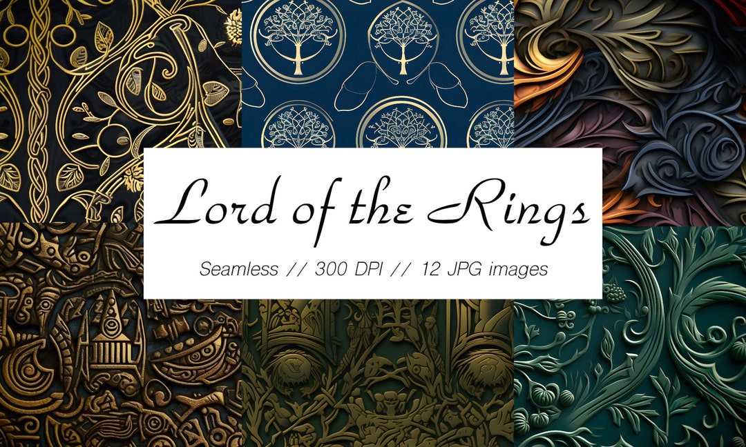 12 Lord of the Rings Seamless Patterns - Instant Download Printable ...