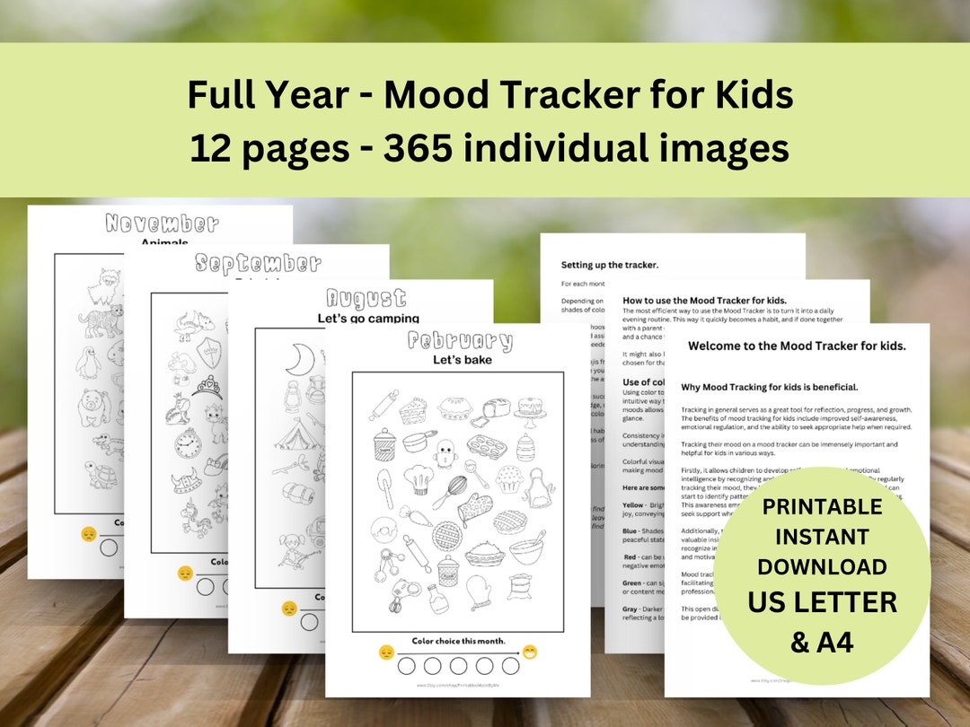 Mood Tracker Mood Tracker Kids Mood Tracker Printable - Etsy