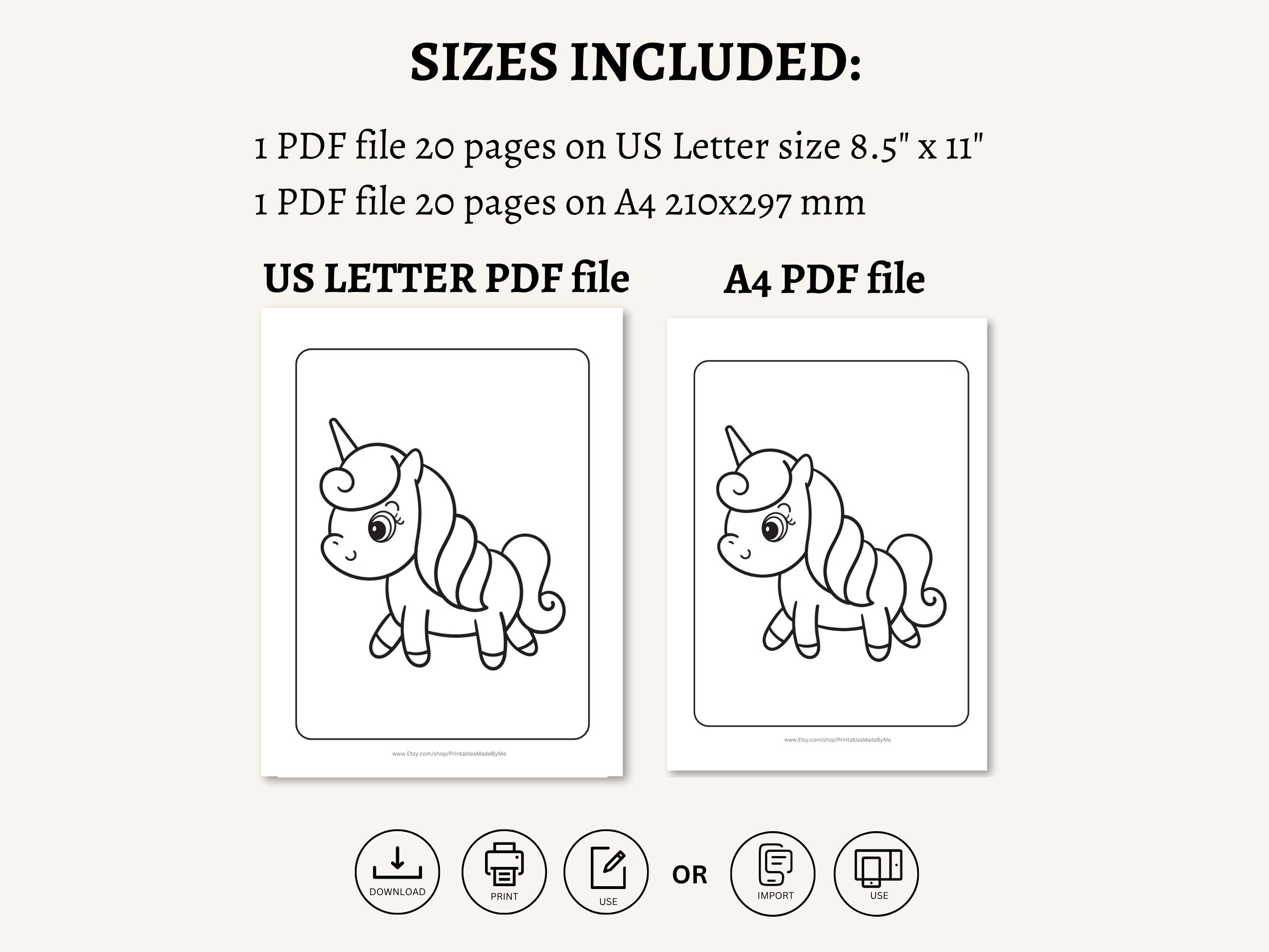 Unicorn Coloring Page, Cute Unicorn, Unicorn, Toddler Coloring ...