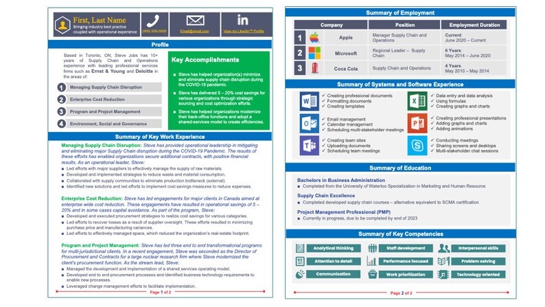 Professional Resume (ATS Friendly) and Bonus Interview Material Fully ...
