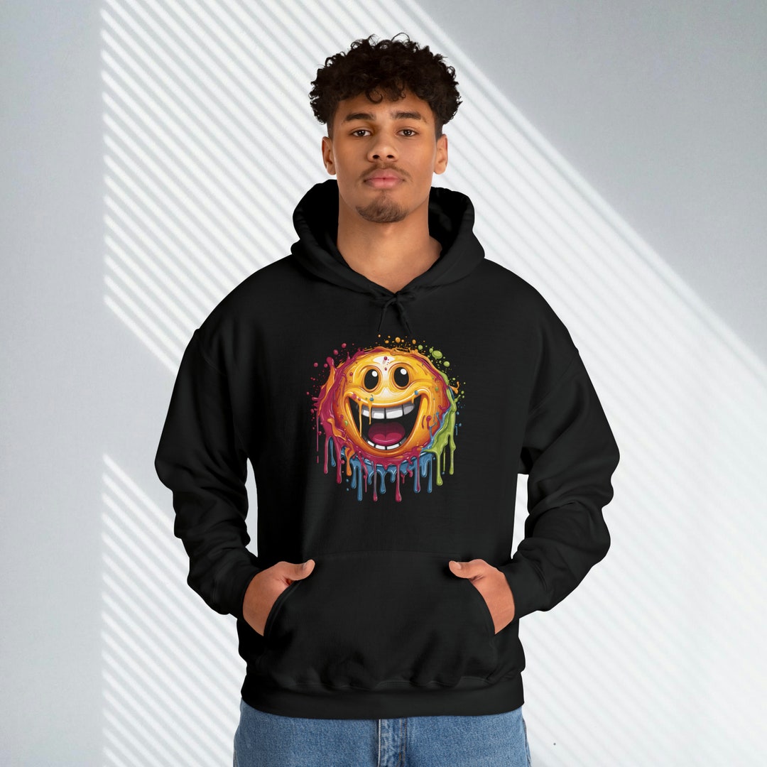 Paint Splatter Smiley Face Unisex Heavy Blend™ Hooded - Etsy