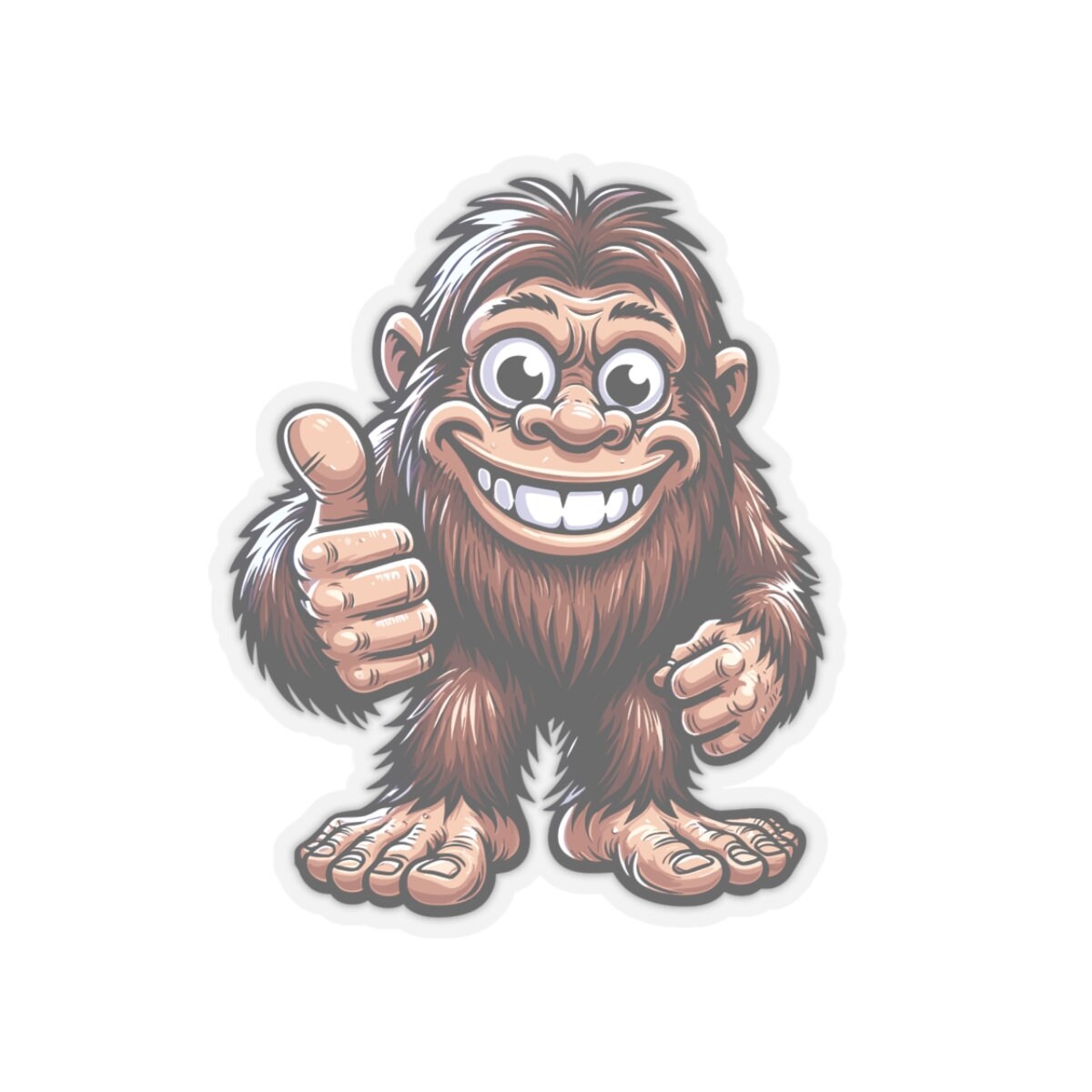 Thumbs up Bigfoot, Kiss-cut Stickers - Etsy