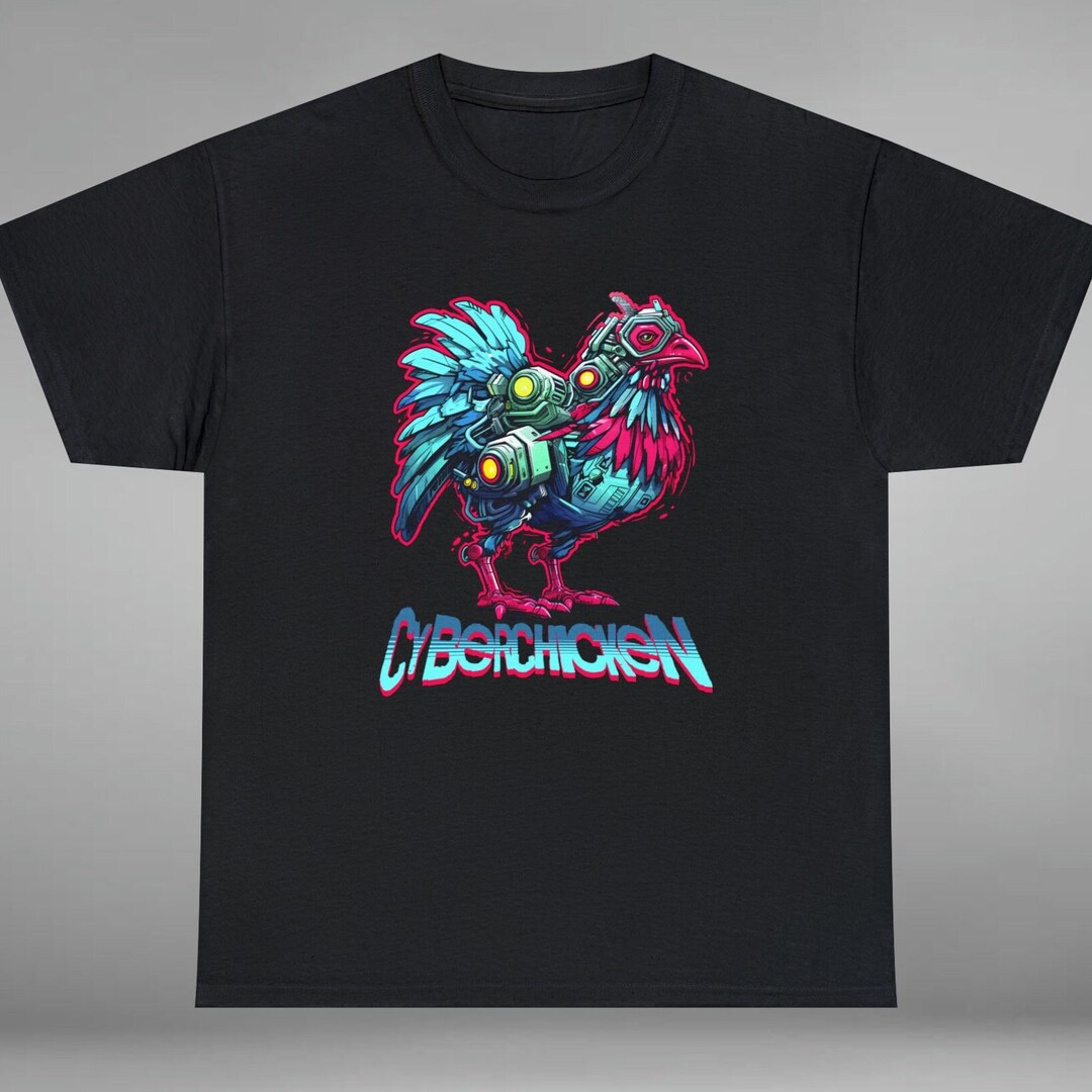 Cyberchicken, Cyborg Chicken Custom Unisex Heavy Cotton Graphic Tee - Etsy