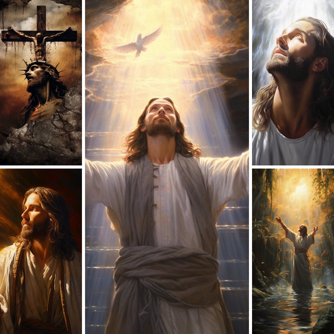 20 Jesus Christ Digital Art, Christian Art, Religious JPG, Sublimation ...